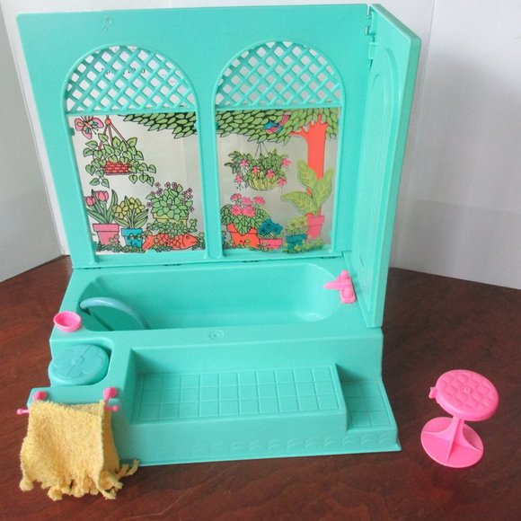 Mattel | Toys | Barbie Beauty Bath 975 Vintage Mint Green Doll Bathtub ...